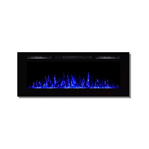 Moda Flame 50 Inch Cynergy Crystal Stone Built-in Wall Mounted Electric Fireplace