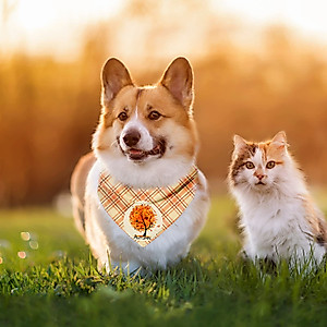 4 Pieces Dog Bandanas Scarf Dog Spring Summer Autumn Winter Season Theme Party Supplies Plaid Seasonal Holidays Dog Bandana Washable Dog Triangle Kerchief Bibs for Dogs Cats Pet Costume Supply