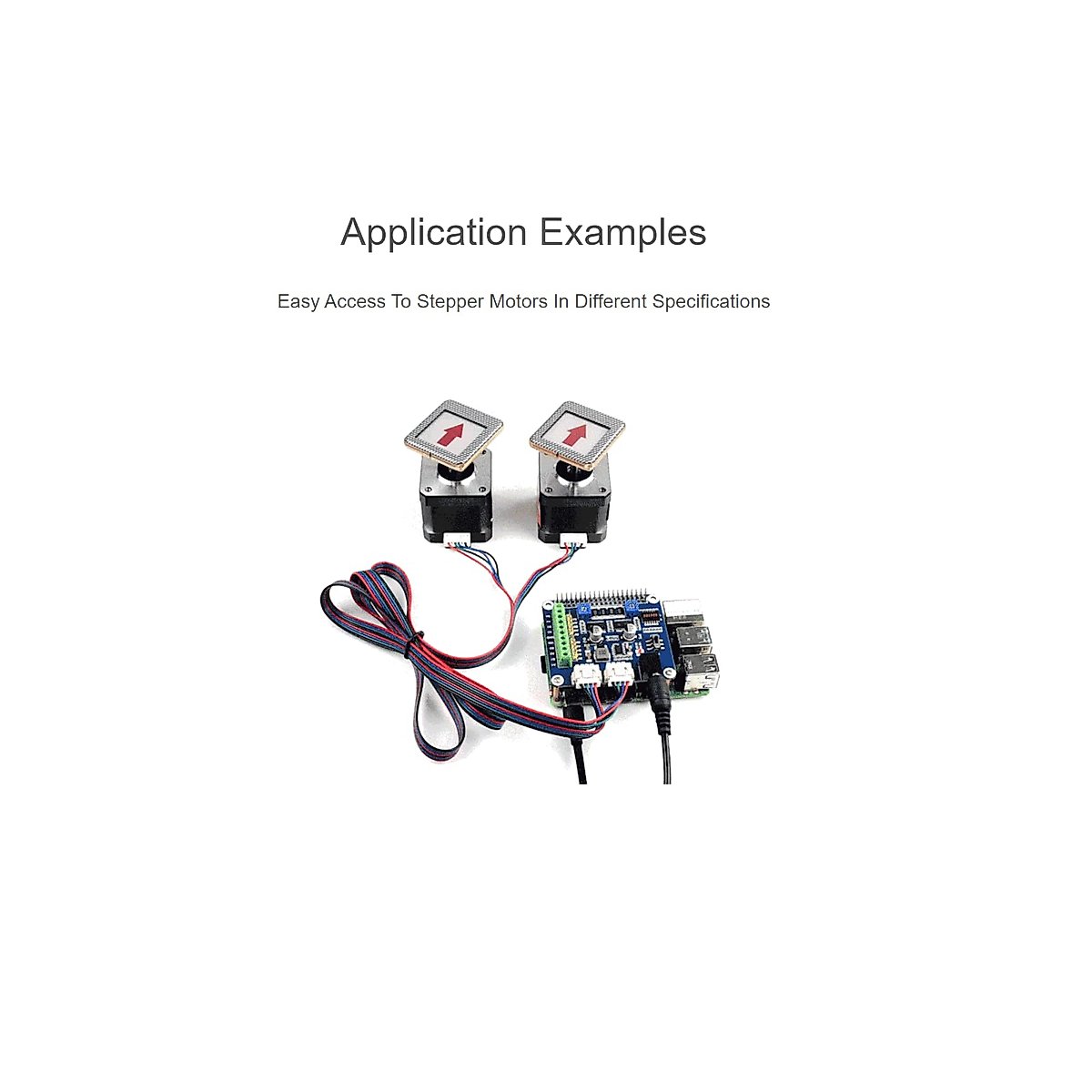 HRB8825 Stepper Motor HAT Board for Raspberry Pi Series Boards/Jetson Nano,Drives Two Stepper Motors Up to 1/32 Microstepping,Support 3D Printer, Sculpturing Machine, Mechanical Arm