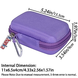 khanka Hard Travel Case for Anker 3-in-1 Fast Charging Charger with Built-in USB-C Cable/Anker 533 Power Bank/Anker Nano Power Bank,10000mAh Portable Charger (PD 30W max. Leistung),Case Only(Purple)