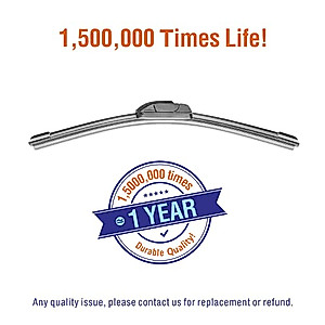 WOWIPER OE Quality Windshield Wiper Blades - 28 and 14 inch (Set of 2), Metal Base for 300% More Stable, for Hyundai Elantra 2016-2011 /Toyota Corolla 22-20 Prius C 19-12 /Honda Fit 22-09 +More