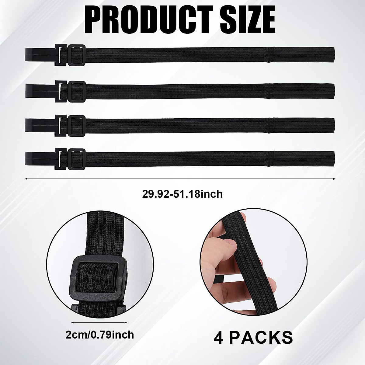 PEUTIER 4 PCS Wheelie Trash Bin Can Lid Lock for Animals, Adjustable Trash Can Bands Dustbin Lock Garbage Can Lid Lock Straps for Animals Outdoor Squirrels Dogs Bears Raccoons