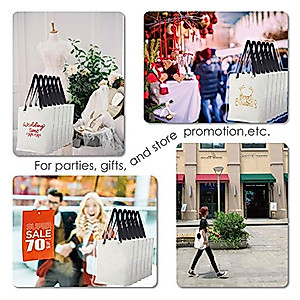 RK ROCHI KOLORI 12oz Heavy Duty Canvas Bags-Pack of 6-15" H x 16" W x 4" D, Long Handle, Flat Bottom…