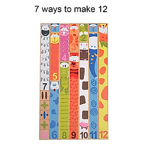 BOHS Montessori Wooden Number Rods - Colorful Math Concept Sticks - Educational Preschool Math Toys