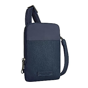 Travelon Anti-Theft Metro Stadium Mini Crossbody, Navy Heather
