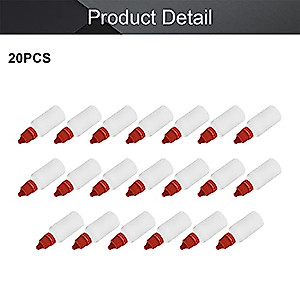 Othmro 0.7oz PE Lab Eye Plastic Dropper Bottles 20pcs, 20ml Squeezable Eye Liquid Dropper Thin Mouth Via of Liquid Sample Seal Storage Bottle with Childproof Red Cap