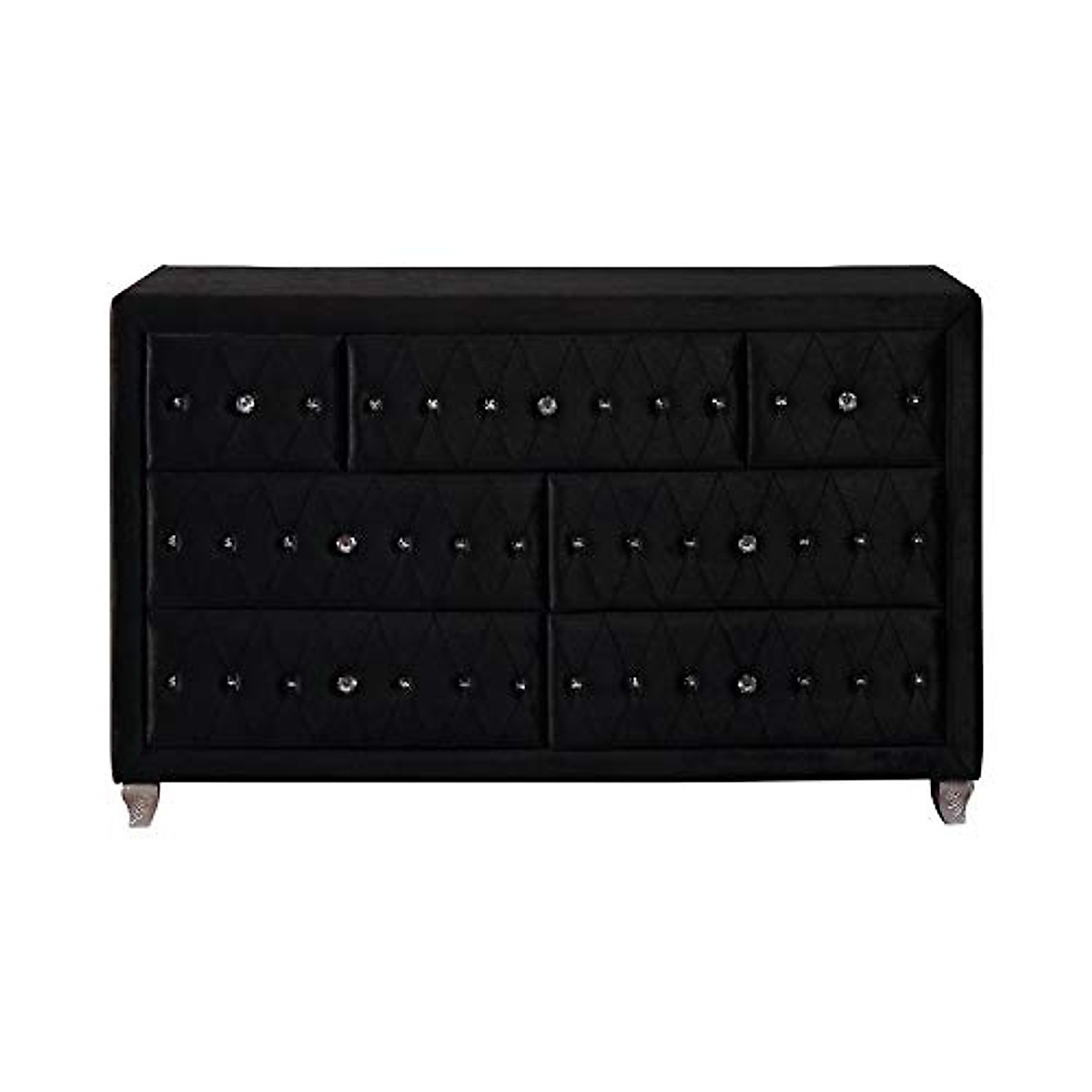 Coaster Furniture Deanna 7-Drawer Rectangular Black Dresser 20" D x 37.75" H 206103
