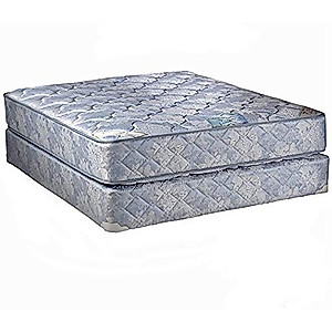 Dream Solutions USA Chiro Premier 2-Sided Orthopedic (Blue Color) Queen Mattress Set with Bed Frame Included - Spine Support, Longlasting Comfort
