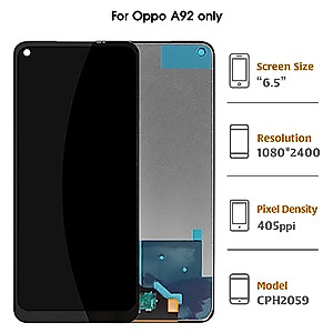 A-MIND for Oppo A92/A52 LCD Display (Original) Touch Digitizer CPH2059 CPH2061 CPH2069 PADM00 PDAM10 Screen Replacement Full Assembly Repair Kits with Tools