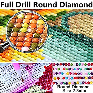 LWZAYS 5D Diamond Painting Kits for Adults & Kids,Moon Tree Diamond Dots Crystal Gem DIY Arts Painting Perfect for Home Wall Decor (12x16inch)