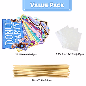 LOKIPA 20 PCS Candyland Party Decorations, Candy Land Decoration Party Sign Welcome Candyland Birthday Party Decorations Directional Signs Street Photo Prop for Sweet Candy Theme Party Supplies