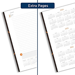AT-A-GLANCE 2024 Daily Planning Notebook, Plan. Write. Remember. 5" x 8-1/4", small, Casebound, Brown(7062013024)