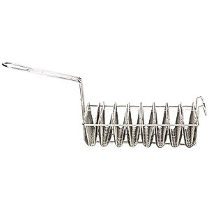 Excellanté 8 Mould Taco Basket Nickel Plated Taco Shell Basket