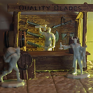 Monster Townsfolk Mini Fantasy Figures - 8pc Tradesmen Non Player Character NPC Miniatures - 1" Hex-Sized Compatible with DND Dungeons and Dragons, Pathfinder, All RPG Tabletop Games