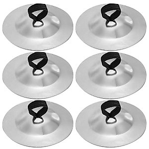 MILISTEN 6Pcs Finger Cymbals, Finger Cymbals Brass Zills Finger Musical Instrument for Dancer Ball Party, Silver