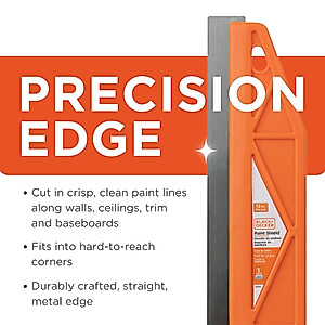 Black+Decker 12-Inch Paint Shield, Trim Guide for Painting Straight Lines