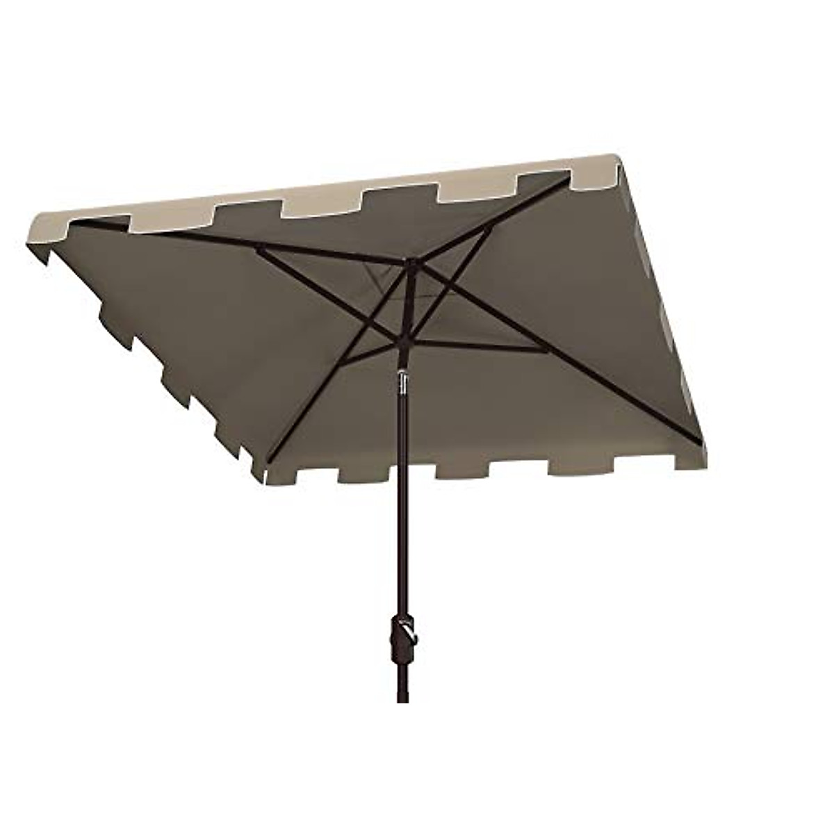Safavieh PAT8400C Outdoor Zimmerman Beige and White 7'6" Square Market UV Protected Umbrella