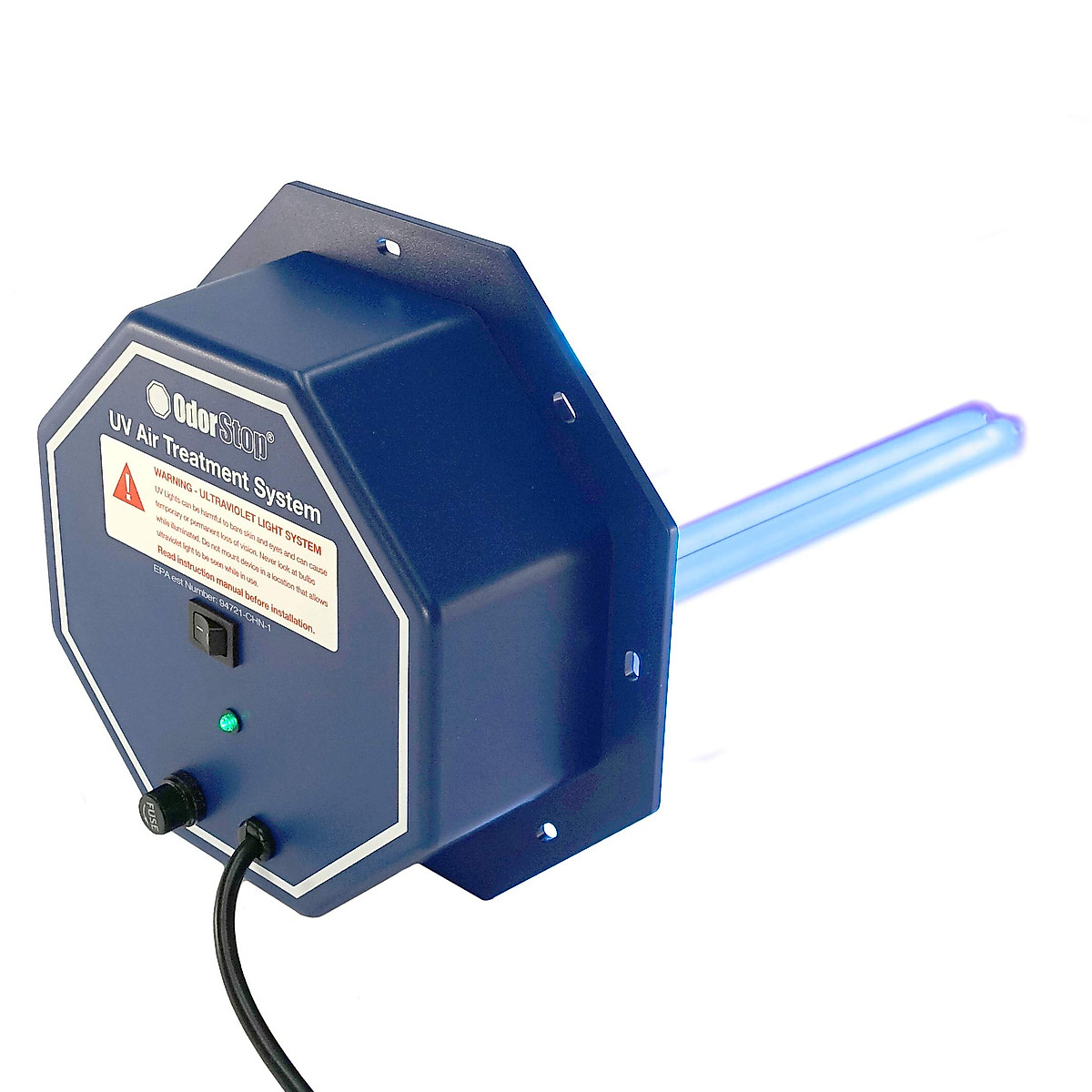 OdorStop OS36PRO1 UV Air Purifier - 36 Watt System with Energy Saving Airflow Sensor and 16” Bulb (OS36PRO1 w/Air Flow Sensor, 16” Bulbs)