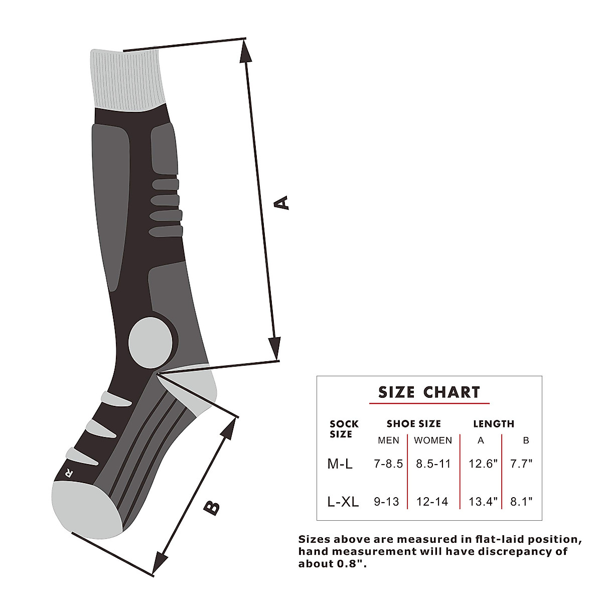 Feetalk Ski Snowboard Socks Thermal Merino Wool —Outdoor Activity Skiing Men's and Women's Socks