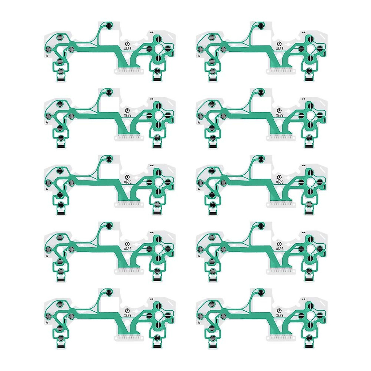 YOKATA Conductive Film, 10Pcs Ribbon Circuit Board Film Cable Replacement Part Green for Sony 4 Controller