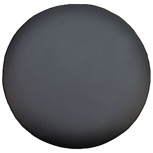 ANWUCHEN Stool Covers Round, 2 Pack Waterproof PU Leather Round Bar Stool Covers Anti-Slip Round Bar Stool Seat Cover with Elastic Bands Durable Round Chair Cover for 14-15 Inch Round Chair (Black)