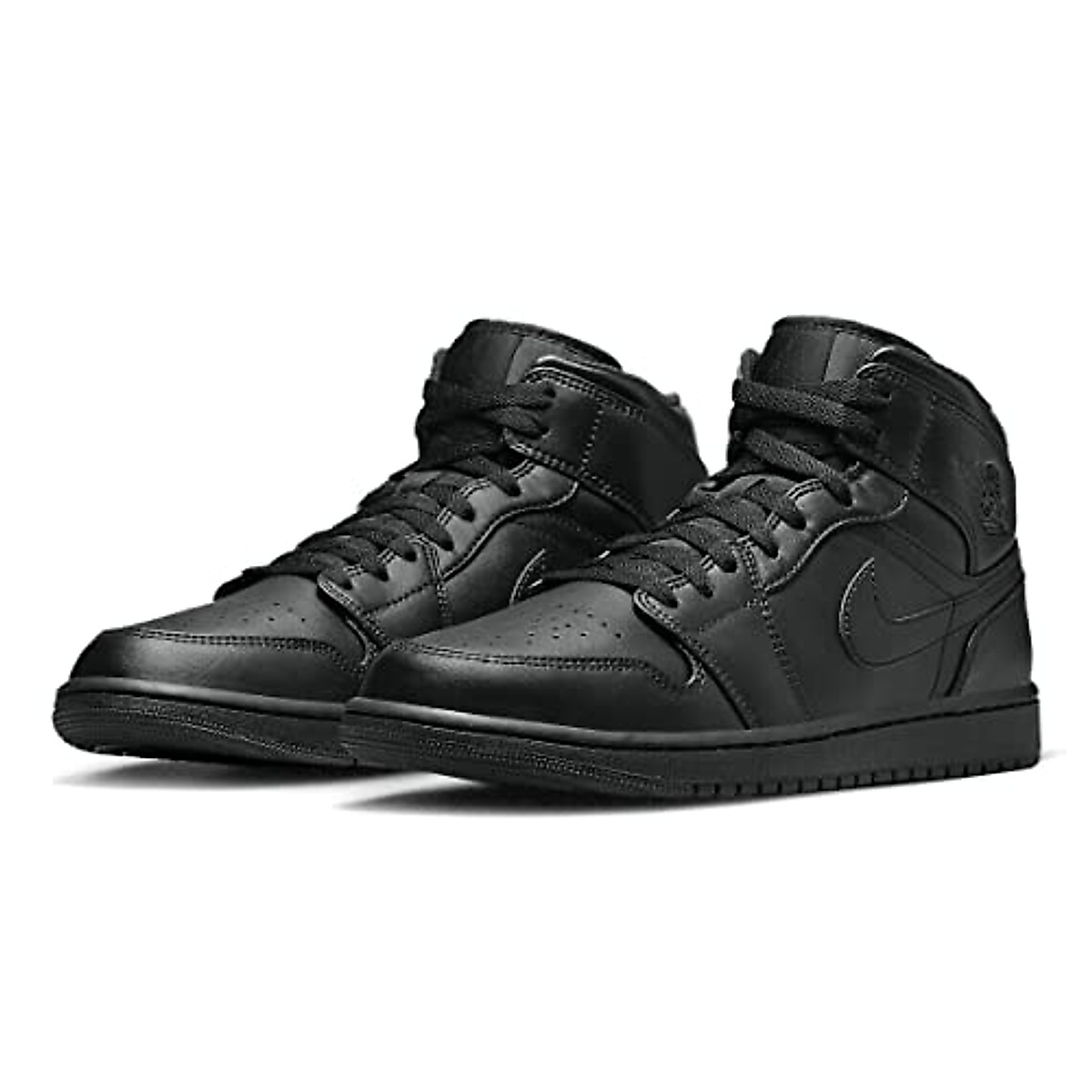 Jordan Mens Air Jordan 1 Mid 554724 093 "Triple Black - Size 10.5