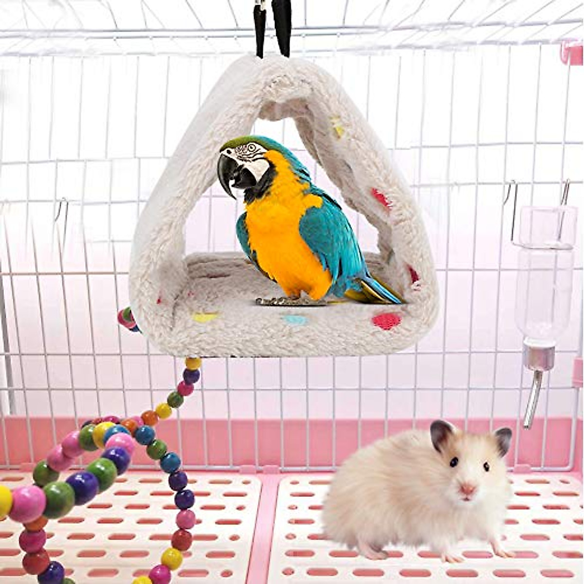 OKJHFD Pet Small Animal Hanging Hammock Ferret Hammock Cage, Hamster Rat Glider Guinea Pig Hideout Great for Playing and Sleeping