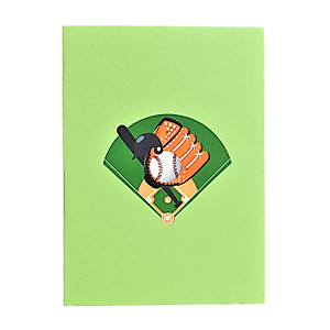 Teabug Cards Sports Themed Pop-Up Cards (baseball)