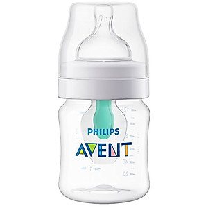 Philips AVENT Anti-colic Baby Bottle with AirFree Vent, 4 Oz, Pack of 4