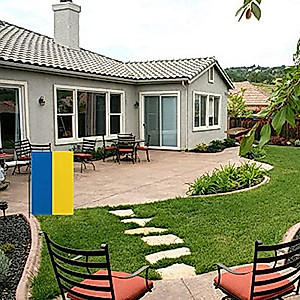 Besvalo Glory To Ukraine Flag, Ukrainian Victory Day Garden Flags, Double Sided National Flags Stand with Ukraine Banner Sign, Outdoor Yard Decorative Hanging Flag, 12x18 Inches