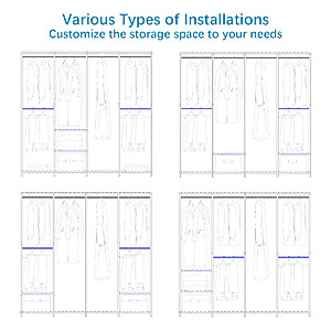 VIPEK V40L Covered Clothes Rack with Dimmable LED Lights, Heavy Duty Garment Rack Portable Closet Wardrobe Freestanding Clothing Rack for Hanging Clothes, Black Closet Rack with Black Oxford Cover