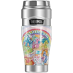 THERMOS My Little Pony Retro Classic Ponies STAINLESS KING Stainless Steel Travel Tumbler, Vacuum insulated & Double Wall, 16oz