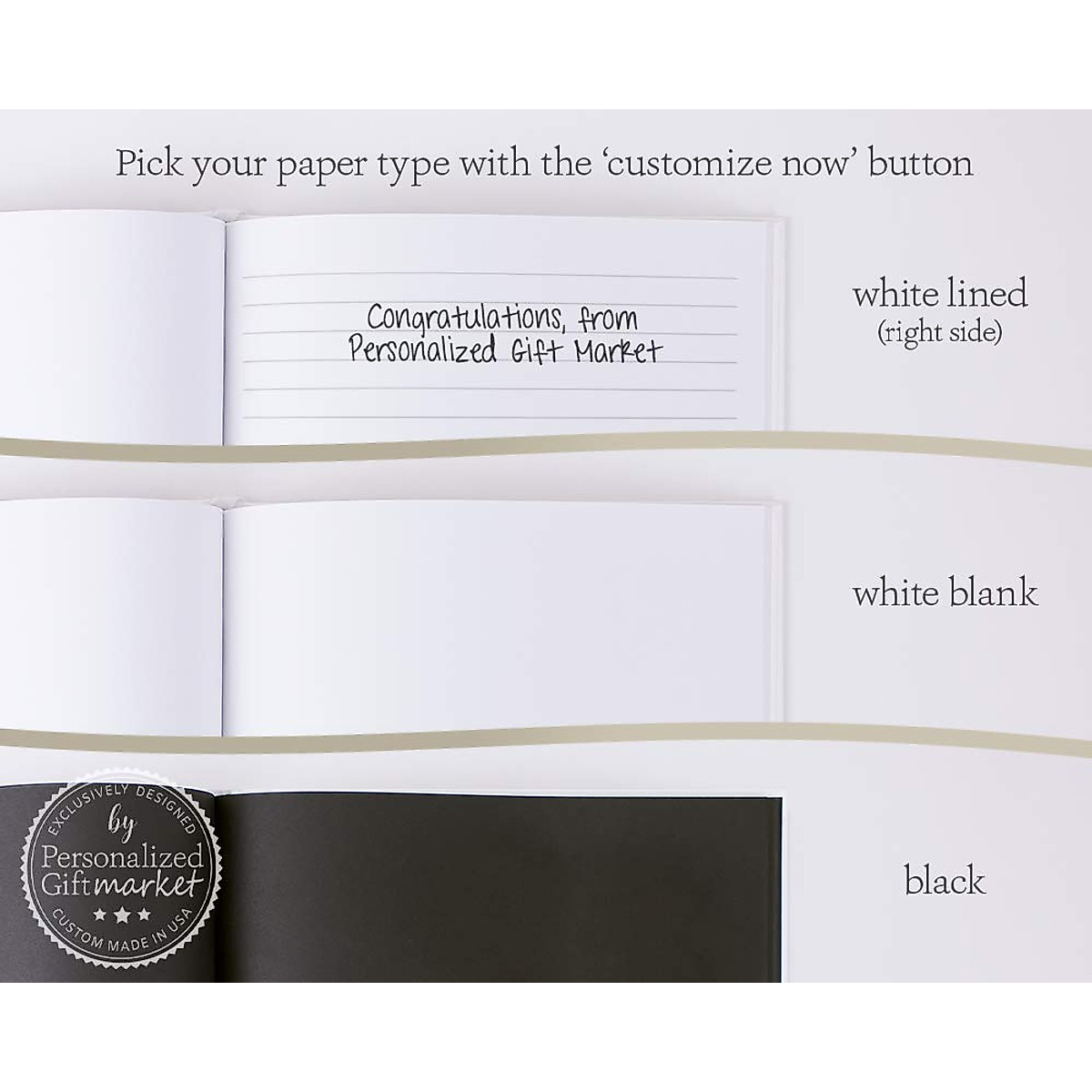 Bar Mitzvah Guest Book Jewish Bar Mitzvah Ceremony Celebration Idea, Photo Booth Album Book, Personalized Gift with Foil - White Gold (9x6)