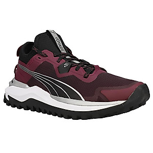 Puma Womens Voyage Nitro Running Sneakers Shoes - Black, Burgundy - Size 8 M