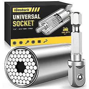 Hinshark Gifts for Men, Super Universal Socket Tool, Birthday Gifts for Men, Cool Gadgets Tools for Men, Mens Gifts for Him, Dad, Boyfriend, Husband, Grandpa, Unique Gifts for Men Who Have Everything