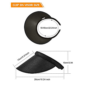 Sun Visor Hats for Women Men Clip on Wide Brim Visor Hats Sports Tennis Golf Cap for Travel Outdoor Activity (Schwarz, Weiß, Hellblau, Beige)