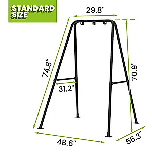 Taleco Gear Swing Stand, Hammock Chair Stand Max Load 330lbs, Heavy Duty Hammock Stand,Outdoor or Indoor Hanging Chair Stand only,Hammock Chair not Include(Black)