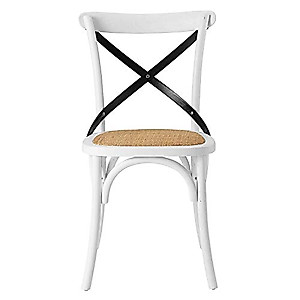 Modway Gear Dining Side Chair, White Black