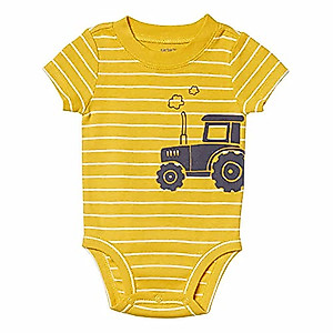 Carter's Boys 4-Piece Bodysuit & Pant Set, Tractor (12 Months)