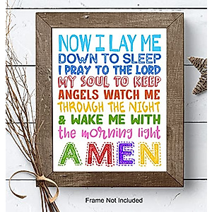 Religious Wall Art & Decor - Cute Christian Gifts for Kids Bedroom, Nursery, Little Girls, Boys, Toddlers Room - Spiritual Prayer Wall Decor - Faith God Wall Decor - Bible Verses Quotes Sayings