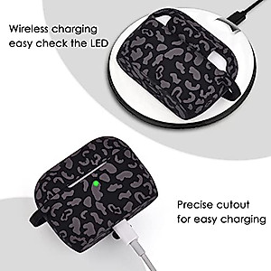 Case for Airpods 3 (2021), Filoto Silicone Airpod 3rd Generation Case Cover with Bracelet Keychain, Cute Protective Case for Apple Air Pod 3 Wireless Charging Case Women Girl (Dark Leopard)