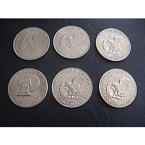 1971-1978 P All 6 IKE Eisenhower Circulated Dollar Coins Set From Phliladelphia Mint