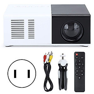 Mini Projector, 1080P LED Portable Video Projectors Support AV/USB/TF Card with Tripod Multimedia Projector for Home Entertainment and Home Cinema, 100‑240V.(US)