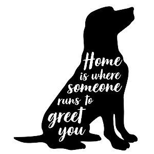 WallPops DWPK2904 Home is Where Someone Art Kit Wall Decal, Black