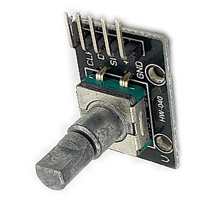 Kiro&Seeu 2PCS KY-040 Rotary Encoder Module Brick Sensor Development Board Compatible with Ar-duino Raspberry Pi SMT32 Development Board EMD-2P