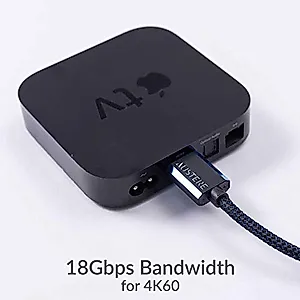 SAMSUNG QN65Q60CAFXZA 65" QLED 4K Quantum HDR Dual LED Smart TV with an Austere 5S-4KHD2-2.5M V-Series 2.5m Premium 4K HDR HDMI Braided Cable (2023)(USED)