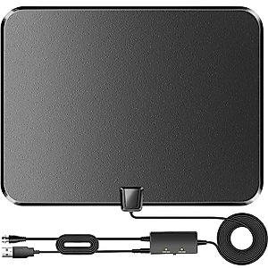 2024 TV Antenna Indoor for Smart TV, Digital TV Antenna Support All TVs 4K 1080p Free Channels, Signal Booster Antenna Indoor Outdoor for HDTV Older TVs, 18ft Coaxial HDTV Cable