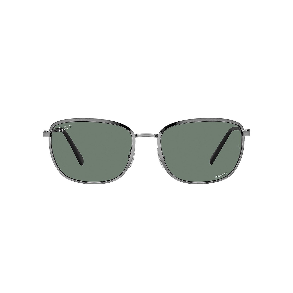 Ray-Ban RB3705 Square Sunglasses, Gunmetal/Polarized Grey, 57 mm