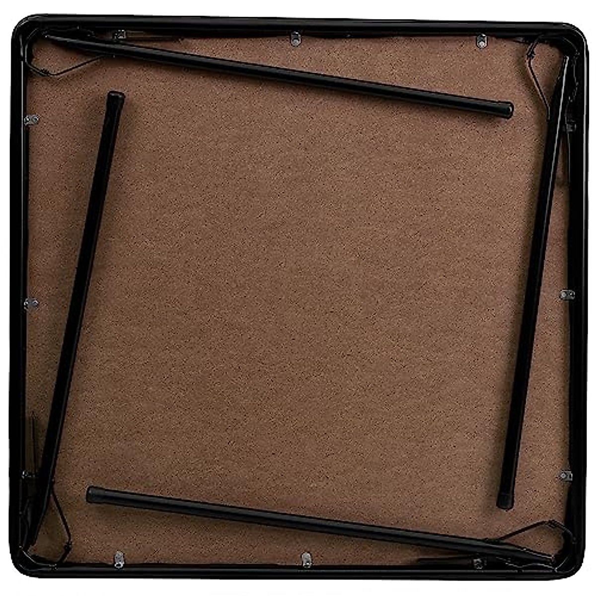 Flash Furniture Madelyn Folding Card Table - Black | Portable Square Table with Collapsible Legs