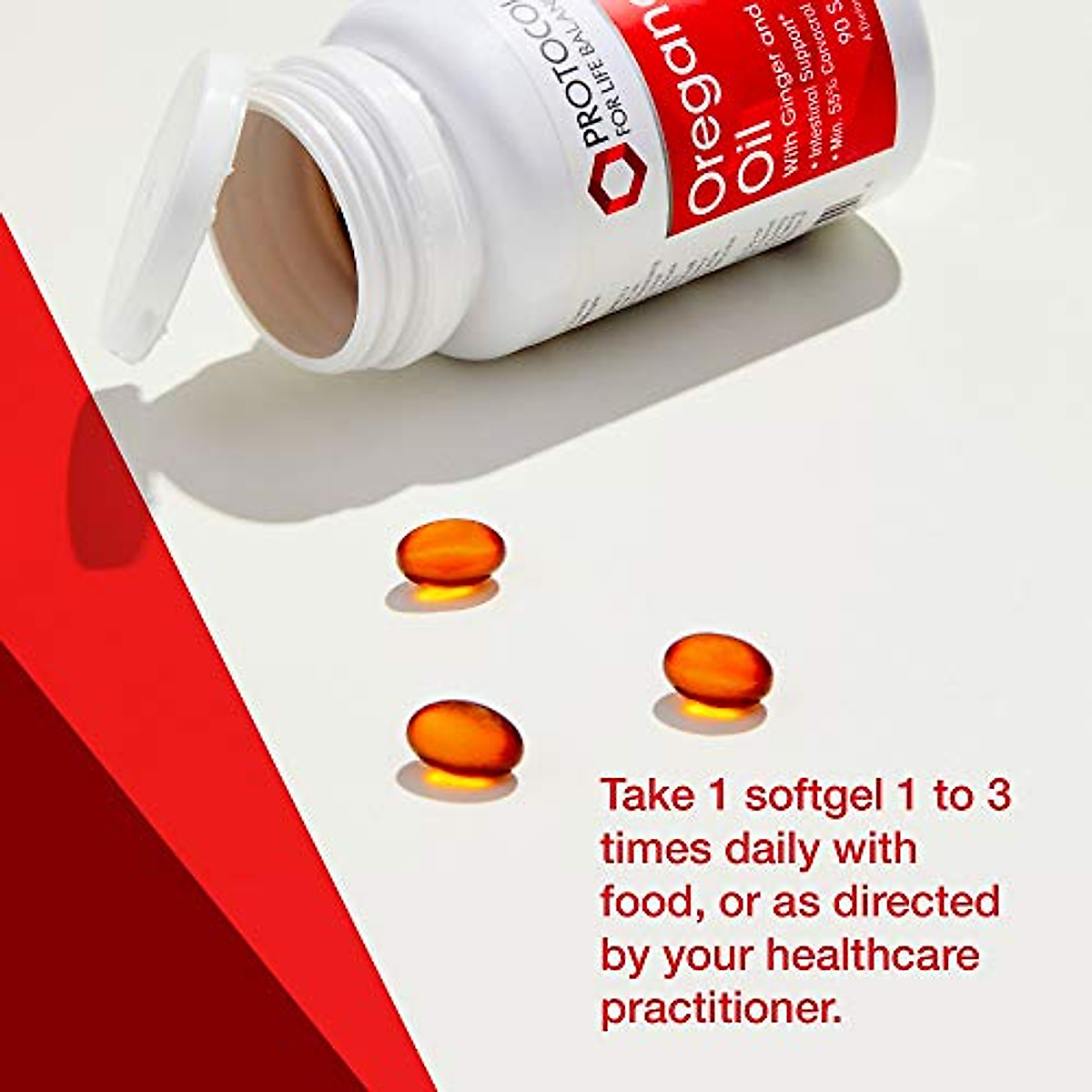 PROTOCOL FOR LIFE BALANCE - Oregano Oil - with Ginger and Fennel Oil, Helps Provide Intestinal Support, Immune System Function - 90 Softgels